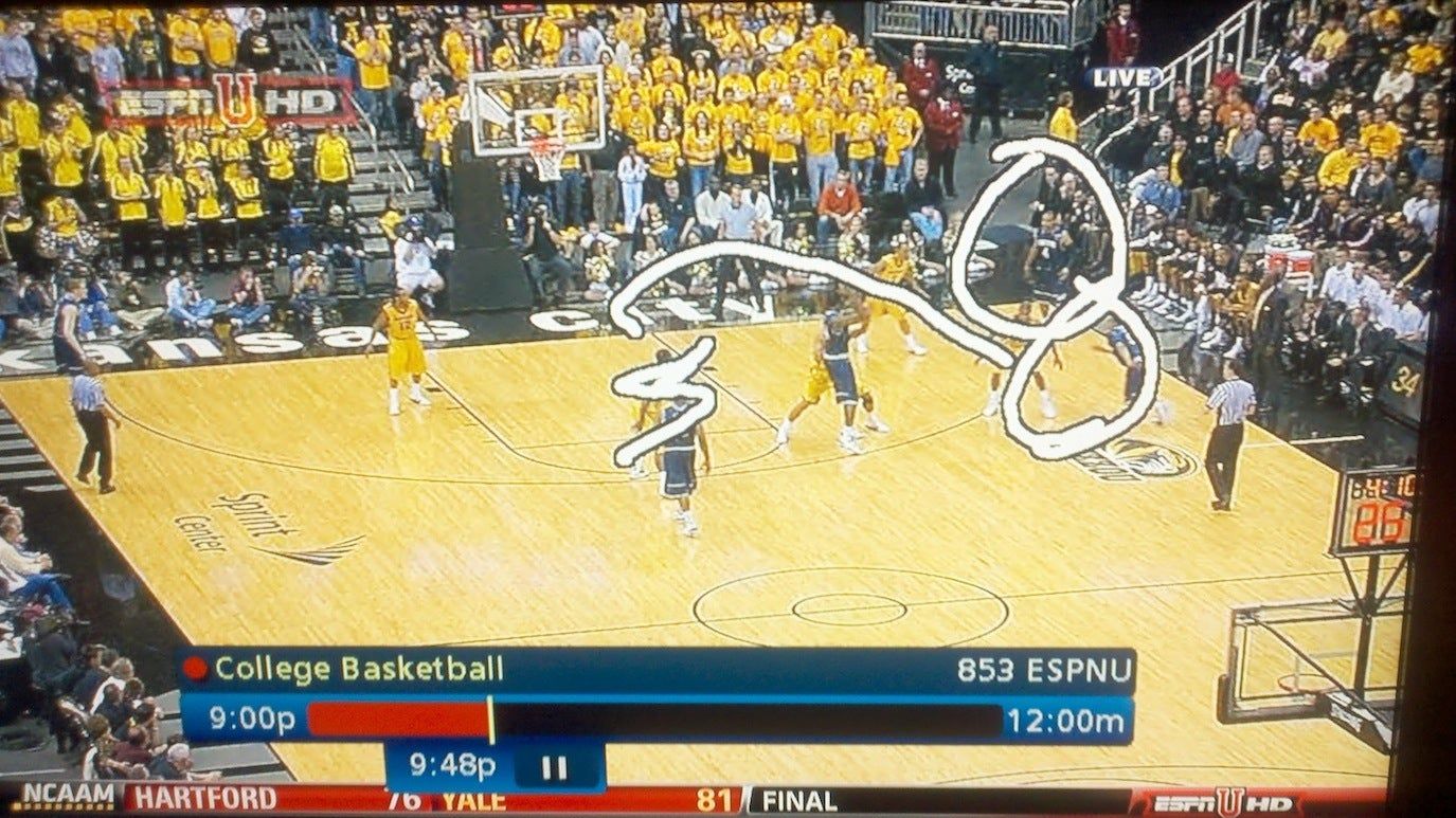 Deadspin | Telestrator Dong And Balls Run The Triangle Offense