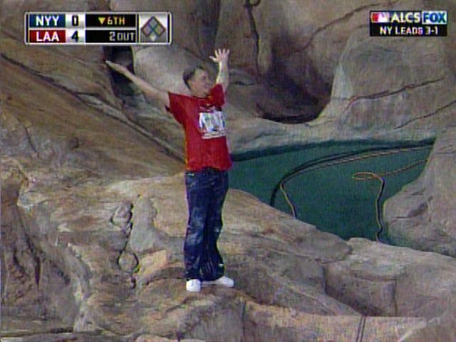 Deadspin | The Waterfall At Angels Stadium Is Not A Public Swimming Pool