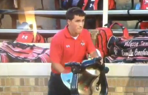 Deadspin | Texas Tech Bell-Ringer Is, Uh, Very Vigorous