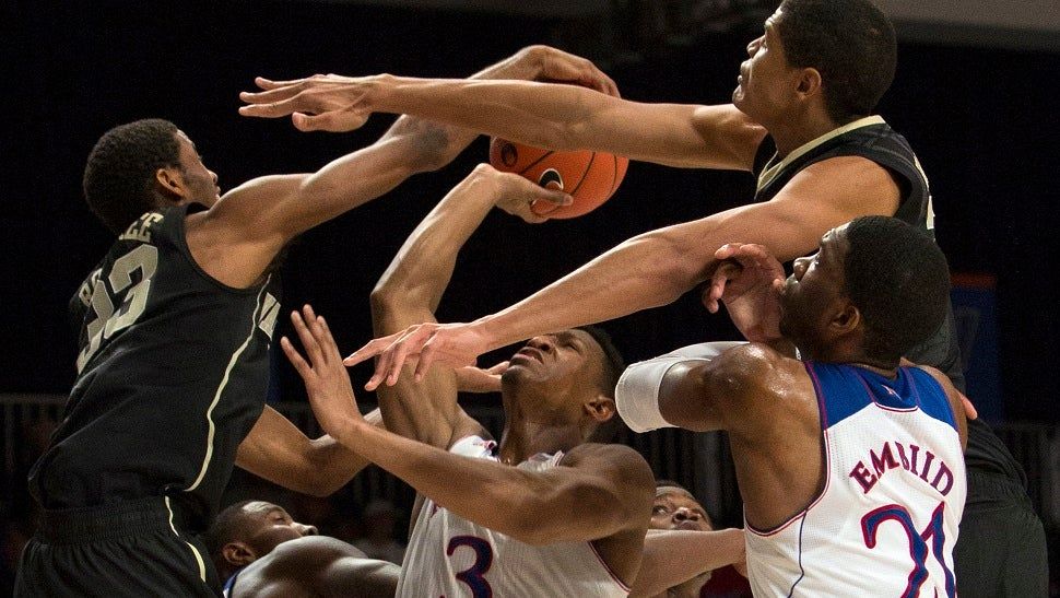 Deadspin | Wake Forest And Kansas Basketball Players Have Lots Of Arms