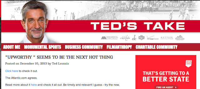 Deadspin | Ted Leonsis Found A Website. Then He Wrote Something Life ...