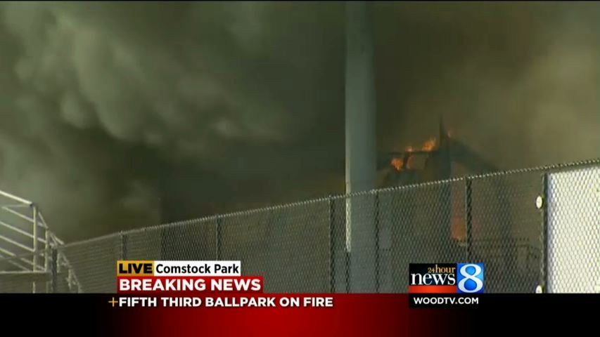 Deadspin | Fifth Third Ballpark Is On Fire