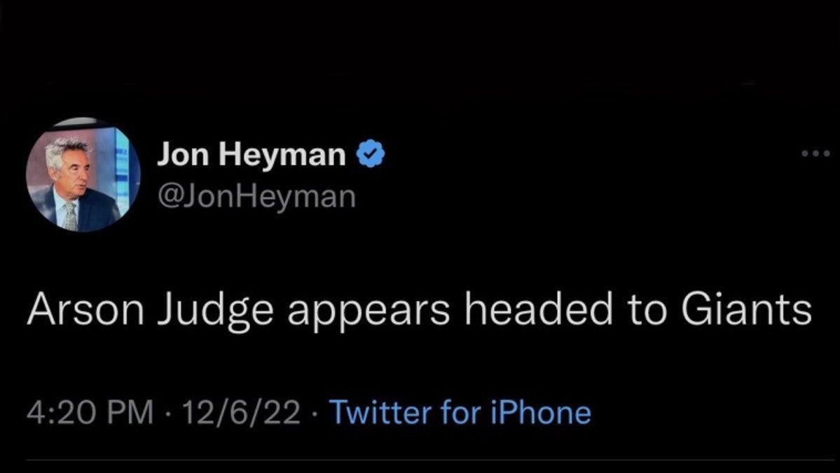 Deadspin | Happy anniversary to Jon Heyman's Arson Judge tweet