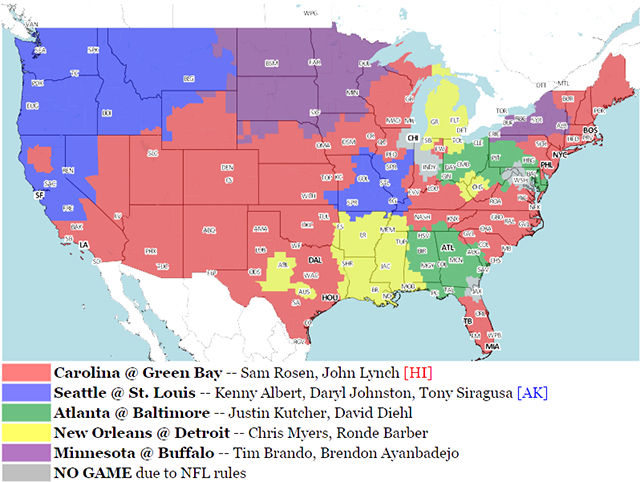 Deadspin | Your NFL Week 7 Viewing Maps