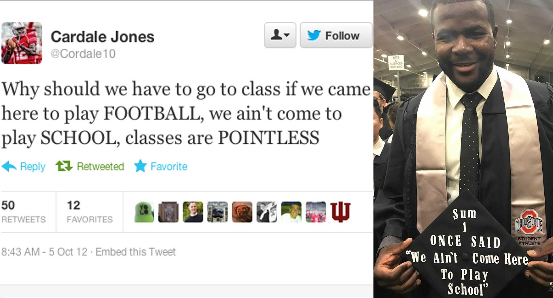 Deadspin | Cardale Jones Graduates Today From Ohio State