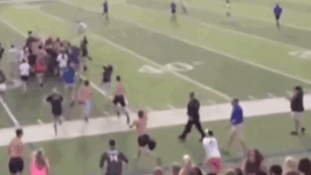 Deadspin | Cop Trips High School Kids Rushing Field To Celebrate State ...