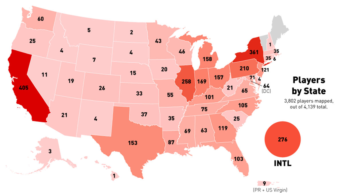 Deadspin | Infographics: Where Do Pro Basketball Players Come From?