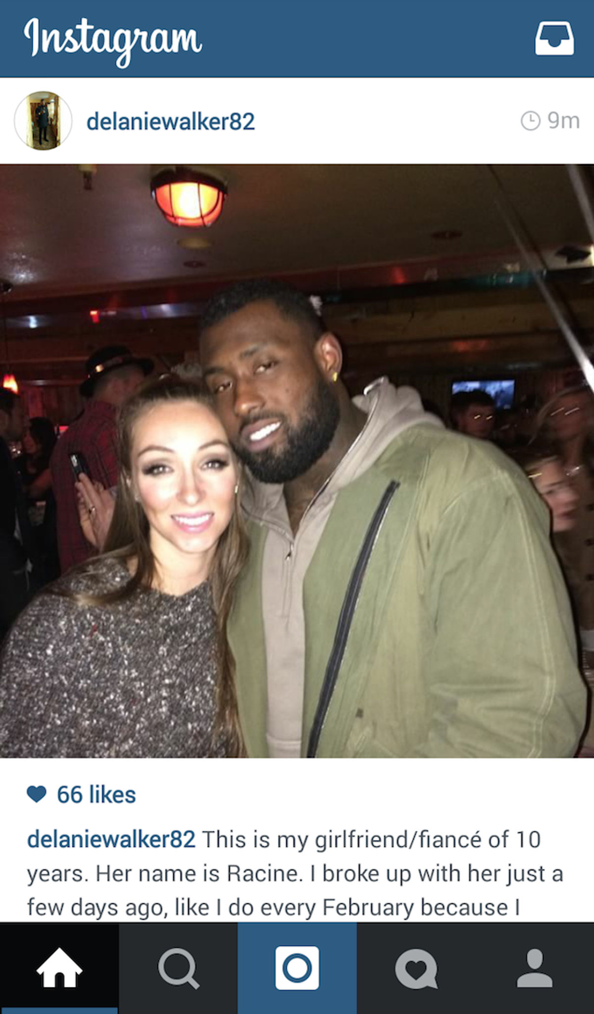 Deadspin | Delanie Walker's Girlfriend Blows Up His Life From His Own ...