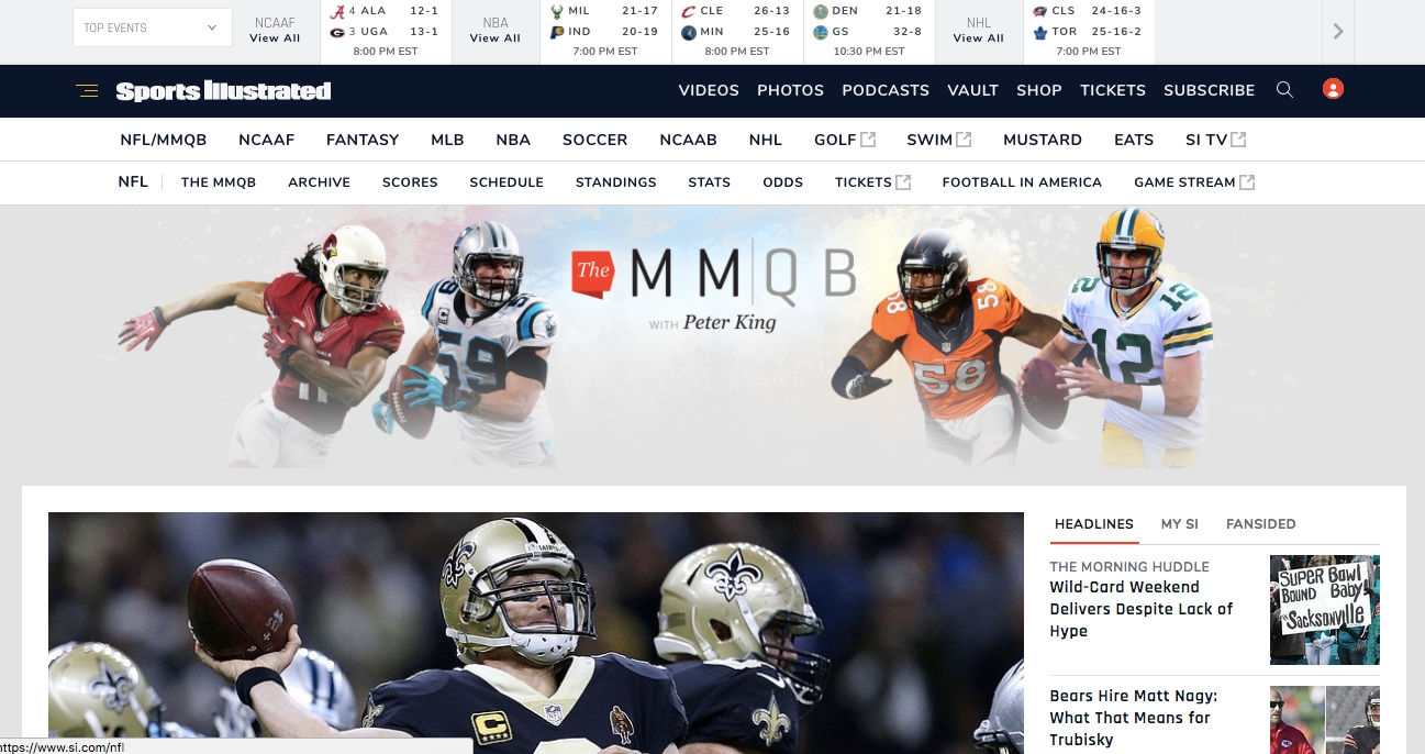 Deadspin | SI 's Website Is So Bad Peter King Can't Even Tweet Proper ...